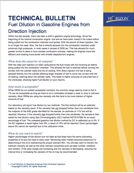 How Gasoline Engine Technology Affects Fuel Dilution | POLARIS ...