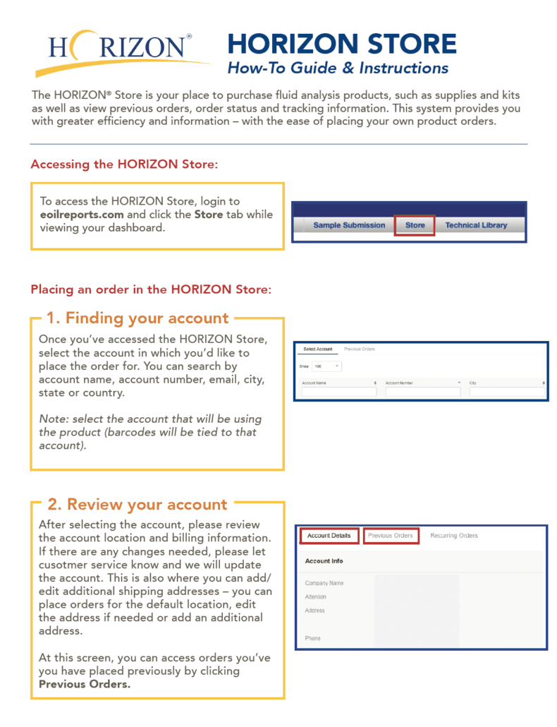HORIZON Store How To Guide | POLARIS Laboratories®
